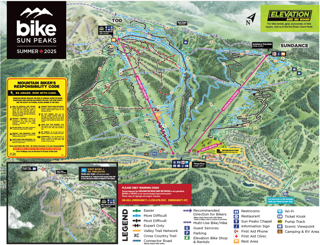 Sun Peaks Resort rolls out a new bike park trail map